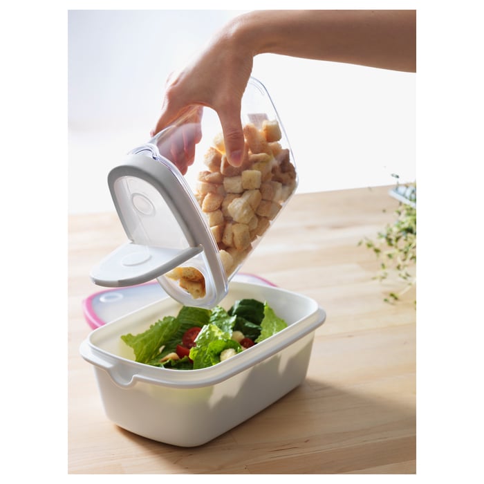 IKEA 365+ Balang makanan kering berpenutup, lut sinar/putih, 1.3 l ...