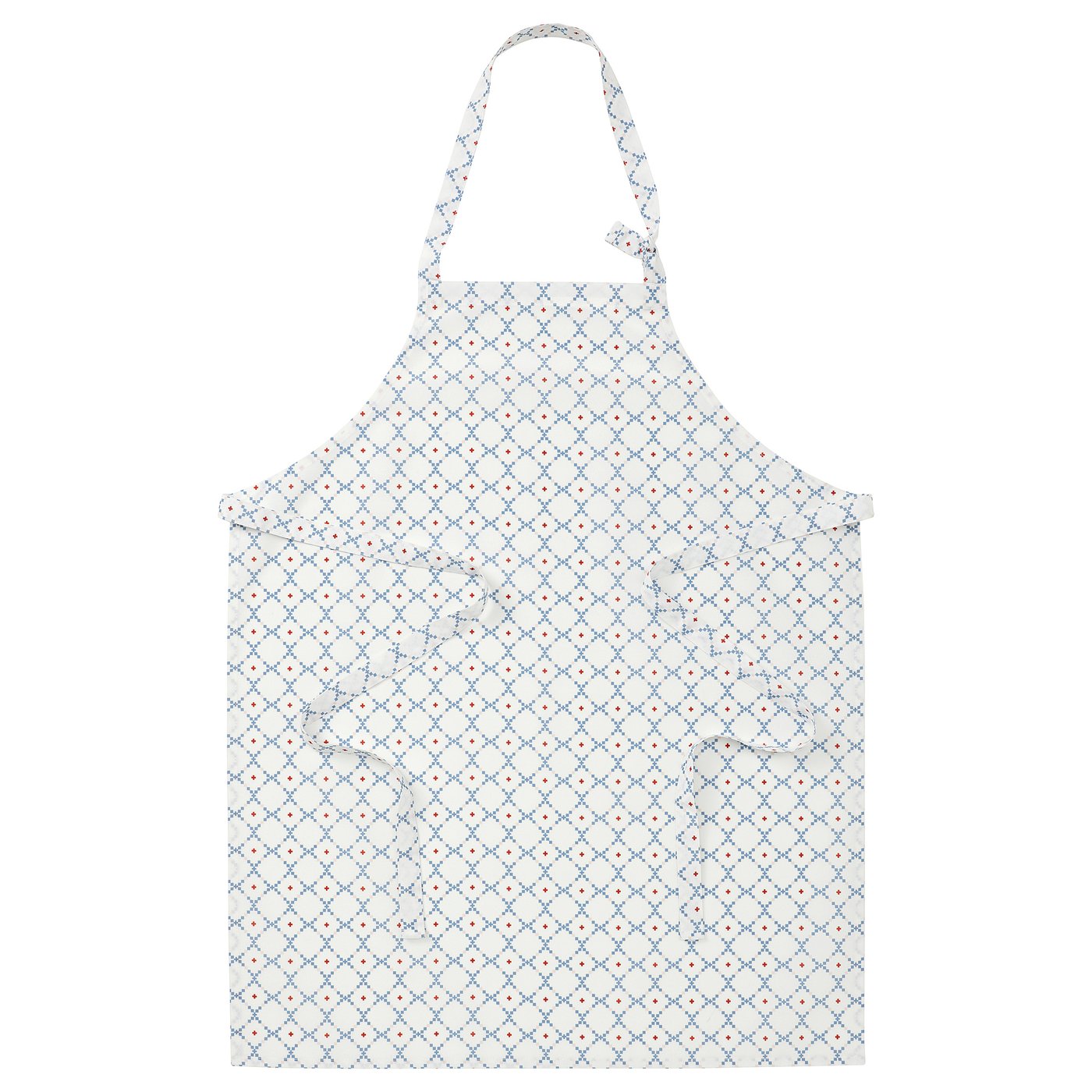 INAMARIA Apron, bercorak/biru, 69x85 cm - IKEA