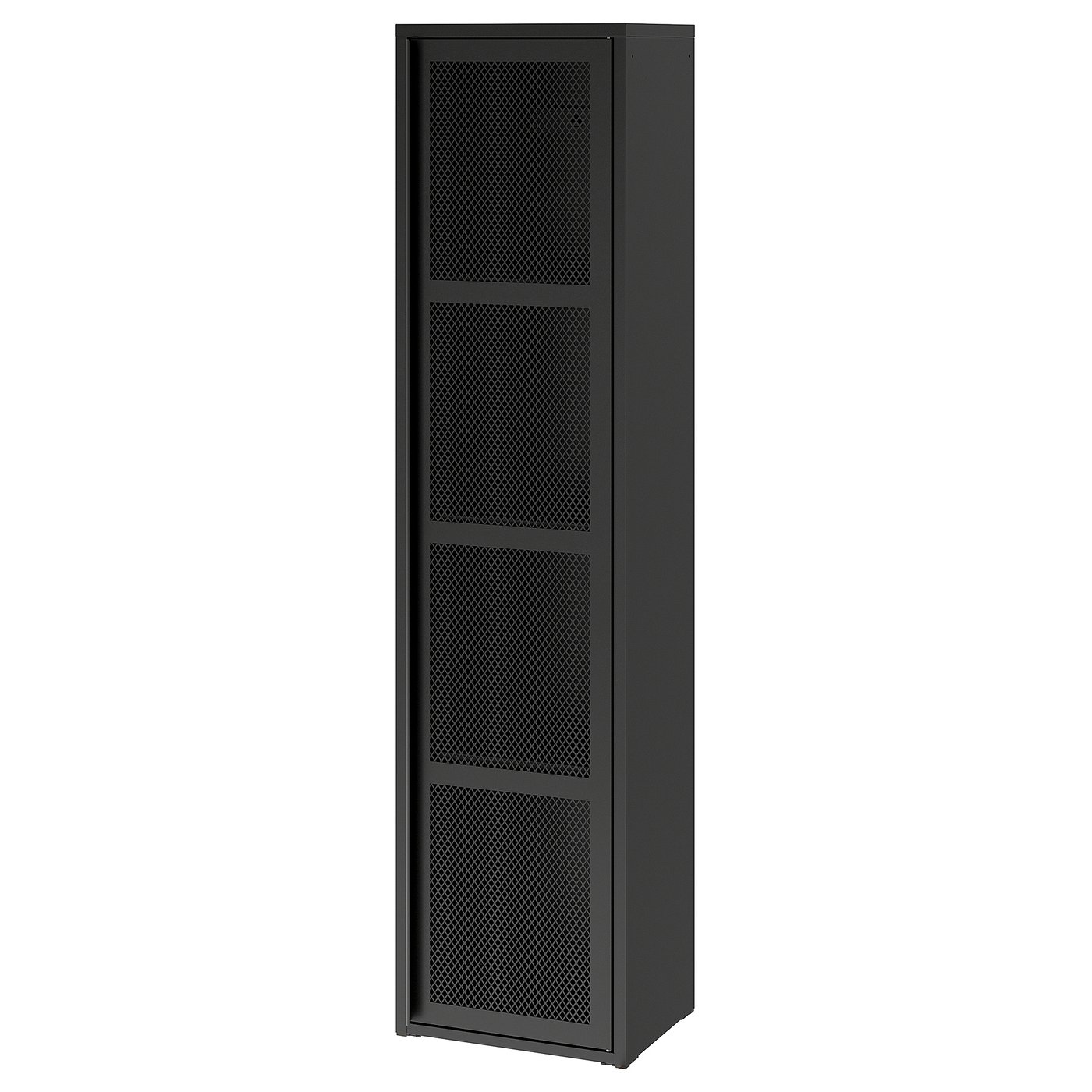 IVAR kabinet berpintu, hitam jaringan dawai halus, 40x160 cm - IKEA ...