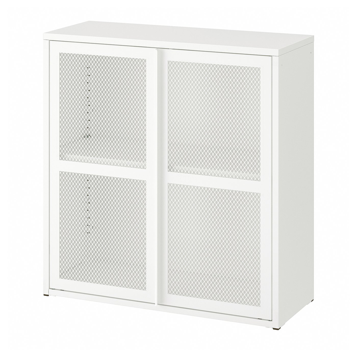 IVAR kabinet berpintu, putih jaringan dawai halus, 80x83 cm - IKEA Malaysia