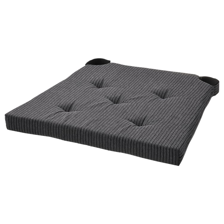 JUSTINA pelapik kerusi, hitam, 42/35x40x4 cm - IKEA Malaysia
