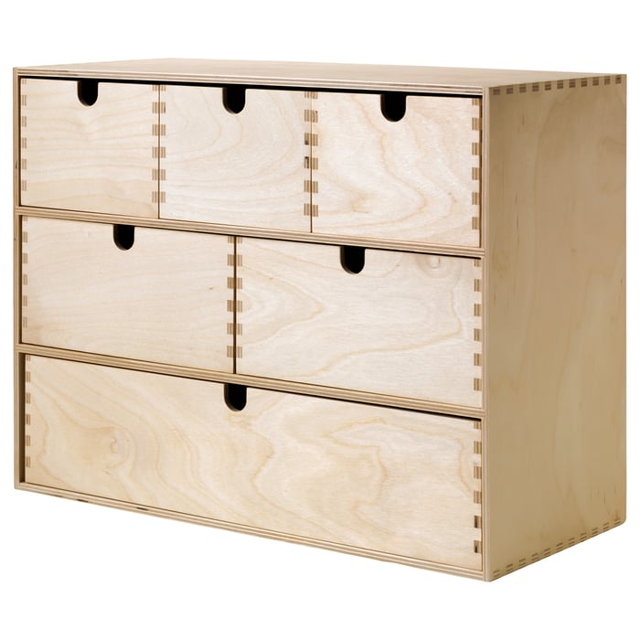 MOPPE almari berlaci mini, papan lapis kayu birch, 42x18x32 cm - IKEA ...