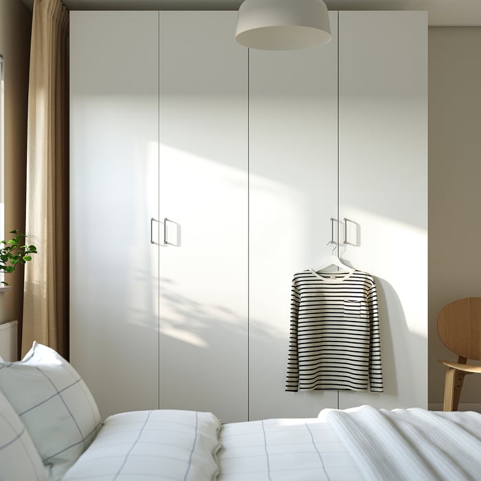 PAX / FORSAND almari pakaian, putih/putih, 200x60x236 cm - IKEA Malaysia