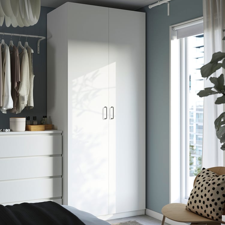 PAX / FORSAND almari pakaian, putih/putih, 100x60x236 cm - IKEA Malaysia