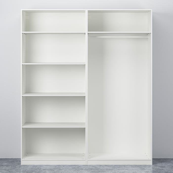 PAX / HASVIK almari pakaian, putih/putih, 200x66x236 cm - IKEA Malaysia