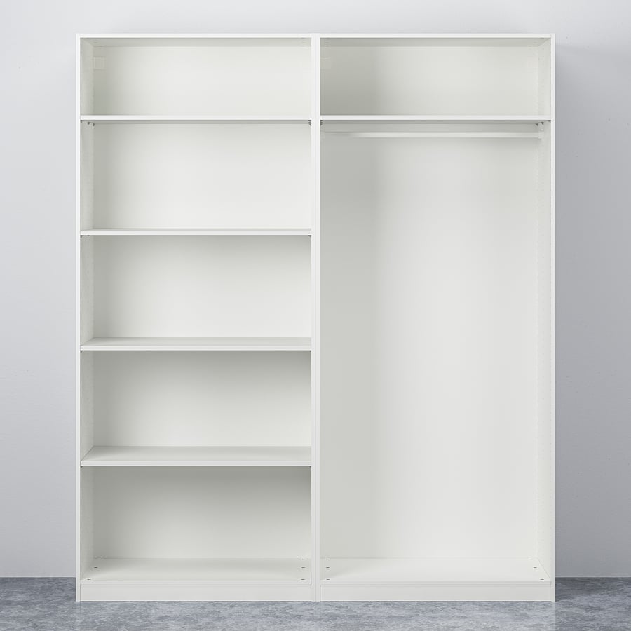 PAX / HASVIK almari pakaian, putih/putih, 200x66x236 cm - IKEA Malaysia