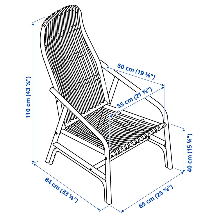 SALNÖ kerusi berlengan, rotan - IKEA Malaysia