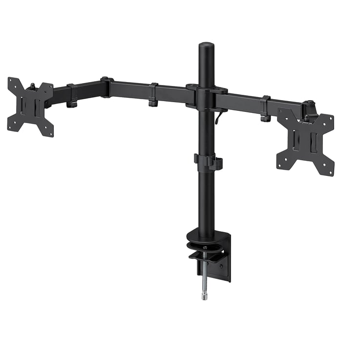 STUBBERGET pendakap untuk 2 monitor, hitam - IKEA Malaysia