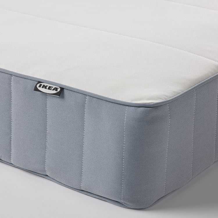 VESTMARKA tilam spring, padat/biru muda, 90x200 cm - IKEA Malaysia