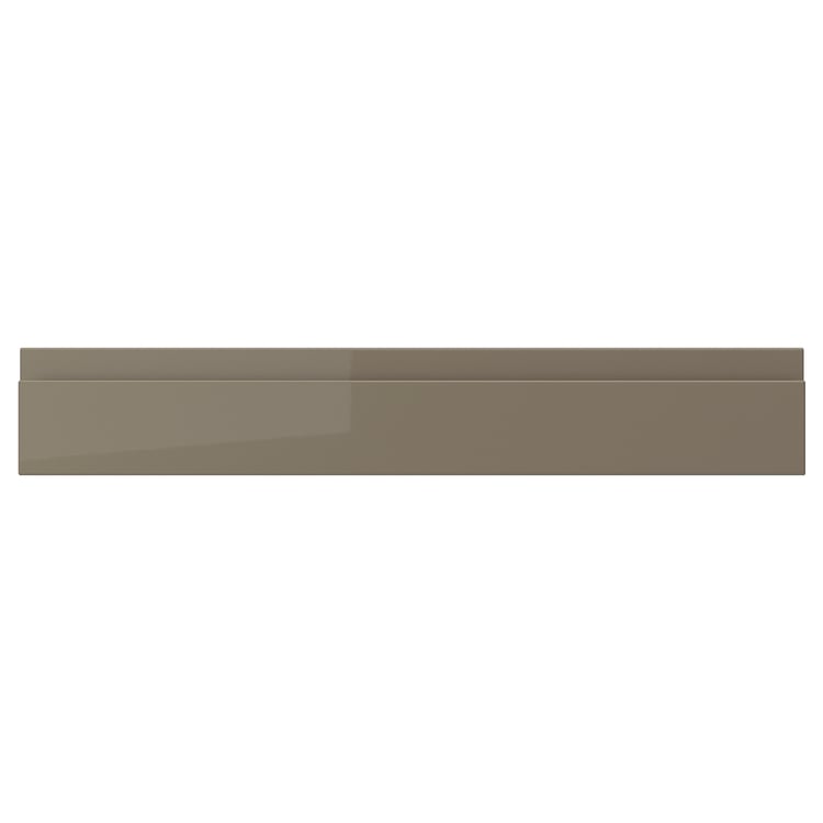 VOXTORP depan laci, berkilat kelabu coklat gelap, 60x10 cm - IKEA Malaysia
