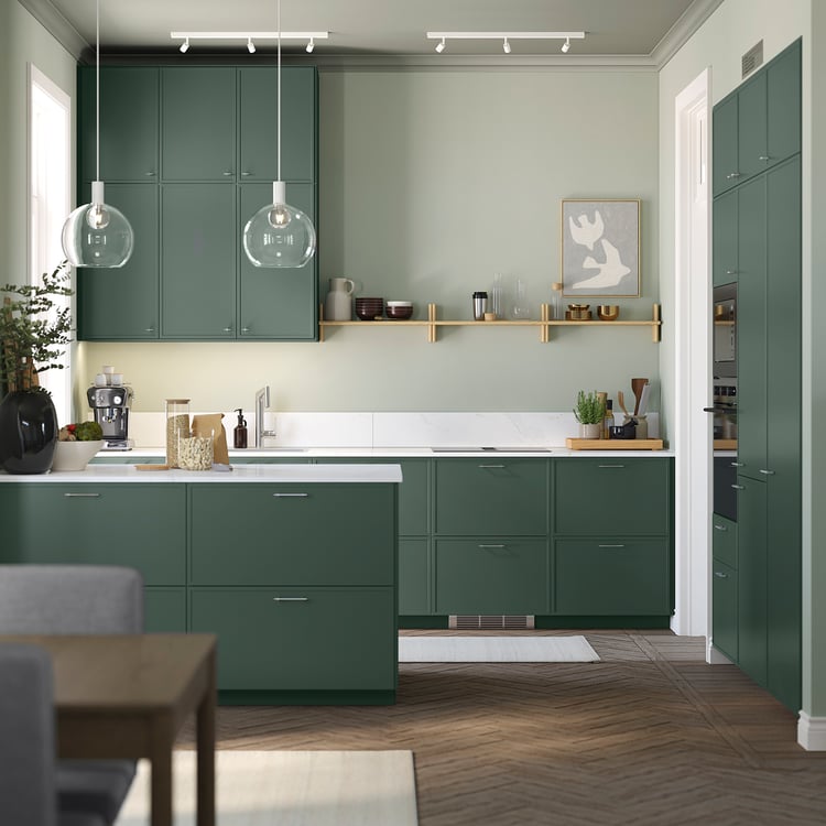 ASPUDDEN door, dark grey-green, 40x100 cm - IKEA