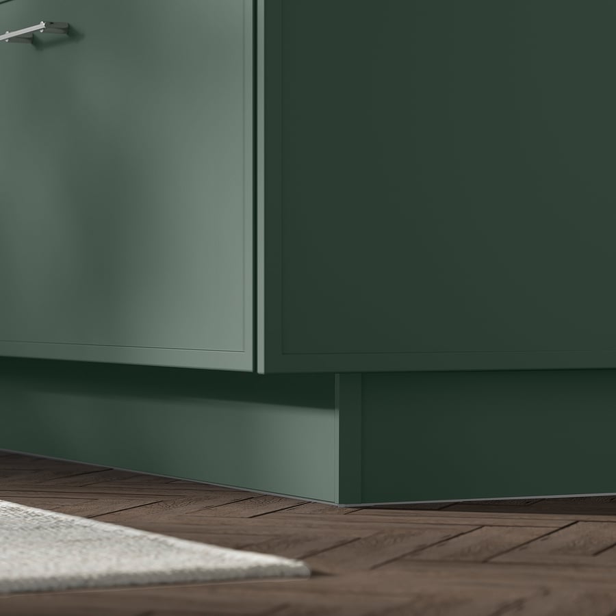 ASPUDDEN plinth, dark grey-green, 213x11 cm - IKEA