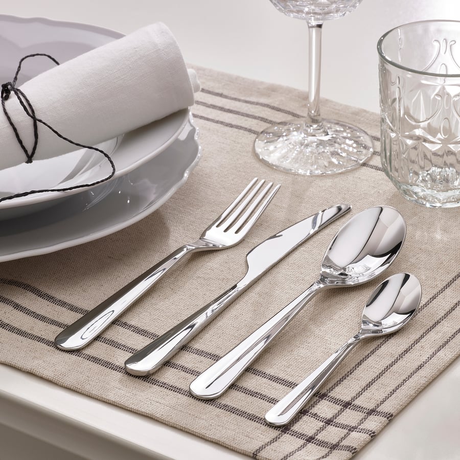 BÄCKÖRING 24-piece cutlery set, stainless steel - IKEA