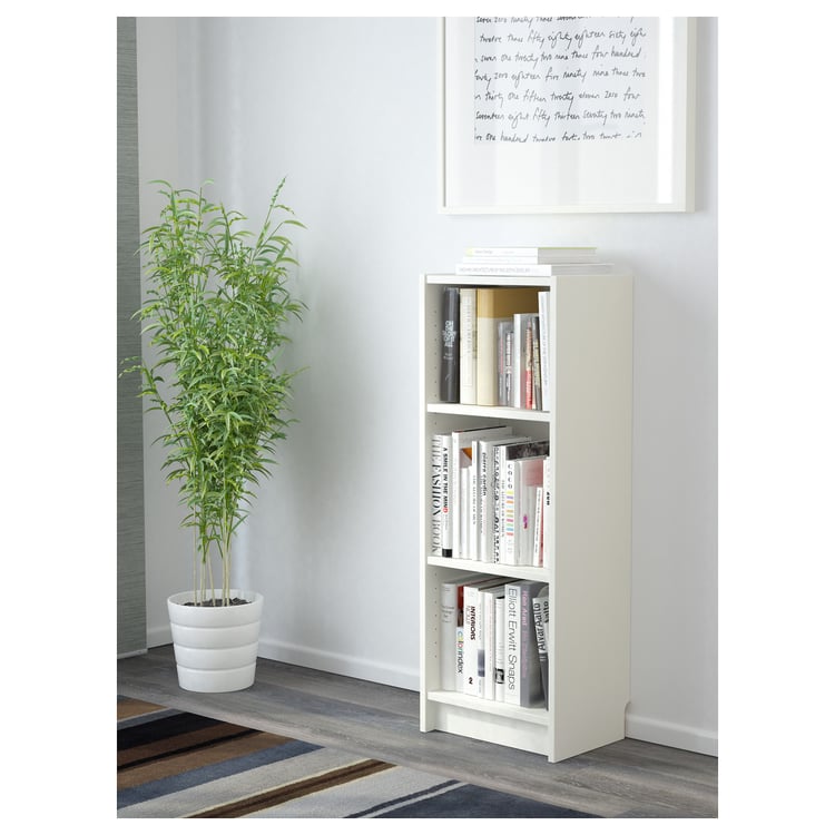 Bookcase, BILLY, white, 40x28x106 cm - IKEA