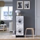 BILLY / HÖGBO bookcase combination w glass doors, black oak effect ...