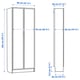 BILLY / HÖGBO bookcase with glass doors, black oak effect, 80x30x202 cm ...