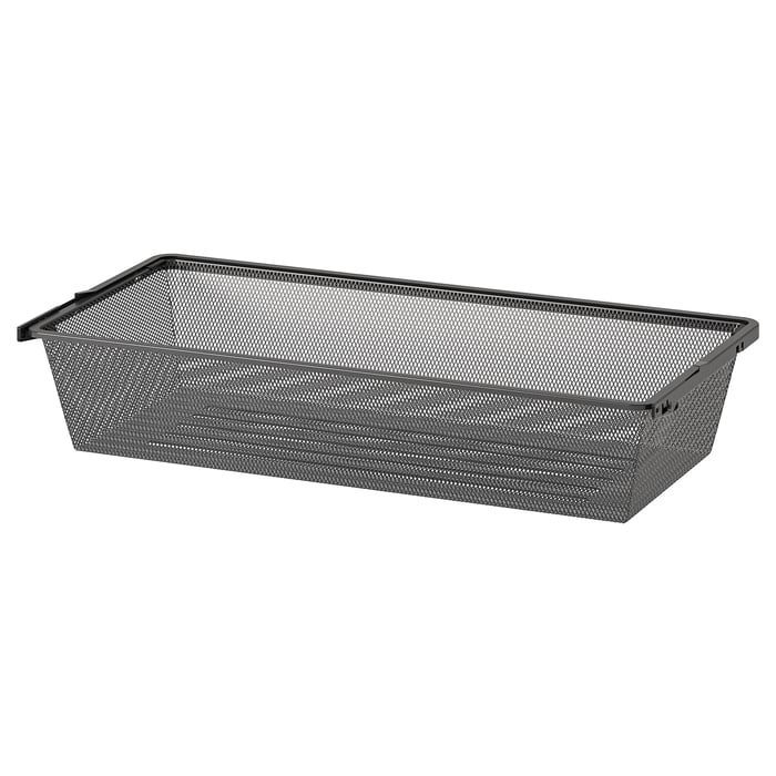 BOAXEL mesh basket, anthracite, 80x40x15 cm - IKEA