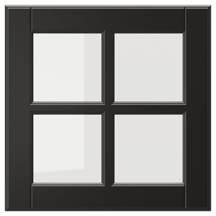 BODBYN glass door, black, 40x40 cm - IKEA