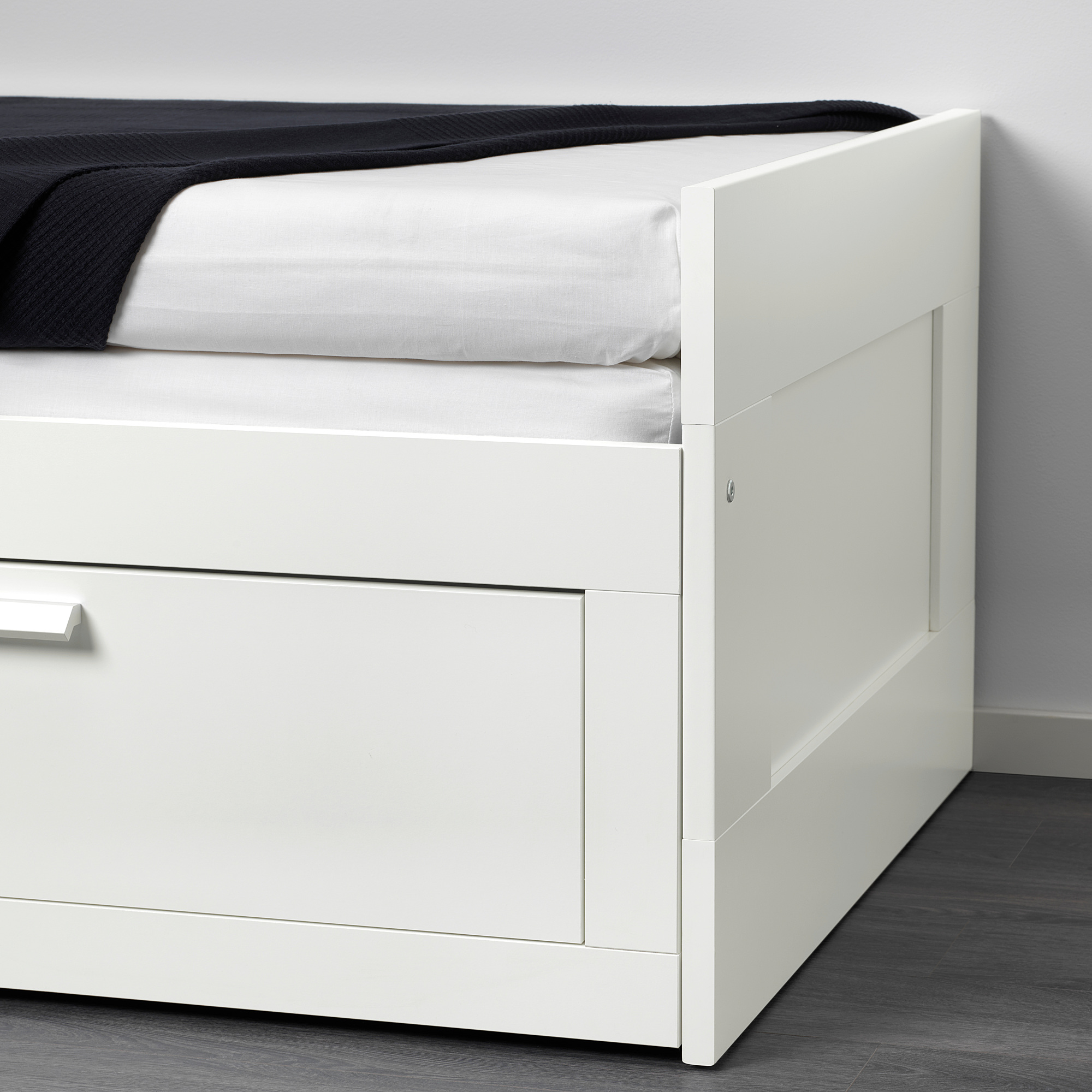 BRIMNES Day-bed frame with 2 drawers, white, 80x200 cm - IKEA