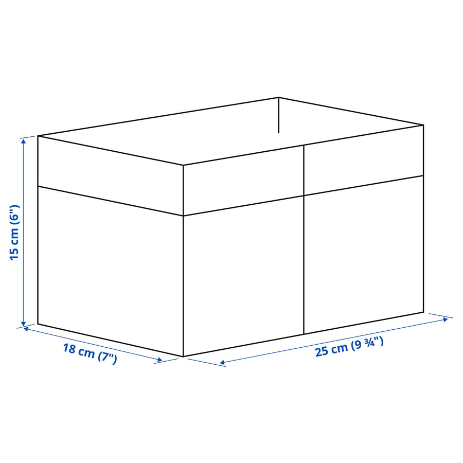 DRÖNA box, set of 3, blue, 18x25x15 cm - IKEA