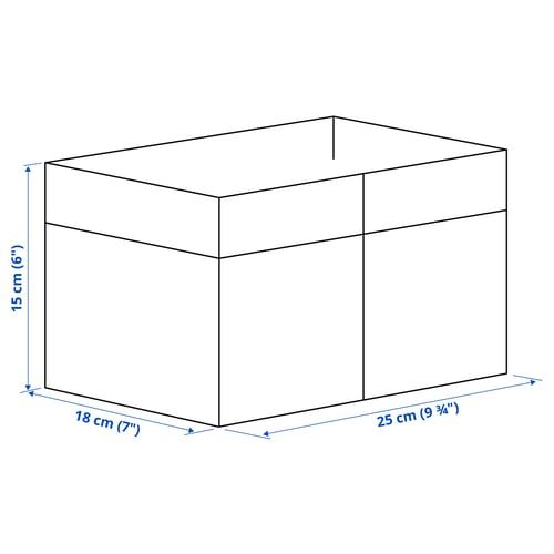 DRÖNA box, set of 3, blue, 18x25x15 cm - IKEA