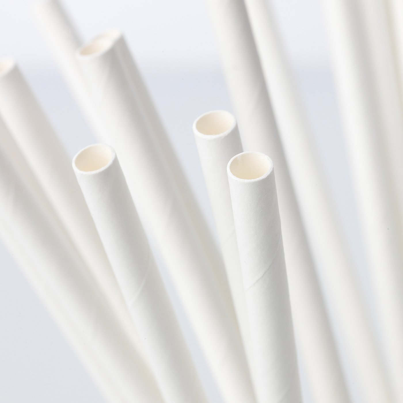 Plastic Straw Paper Wrapped White Paper Straws 195mm X 6mm GreenFeel