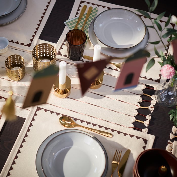 GOKVÄLLÅ place mat, beige, 35x45 cm - IKEA