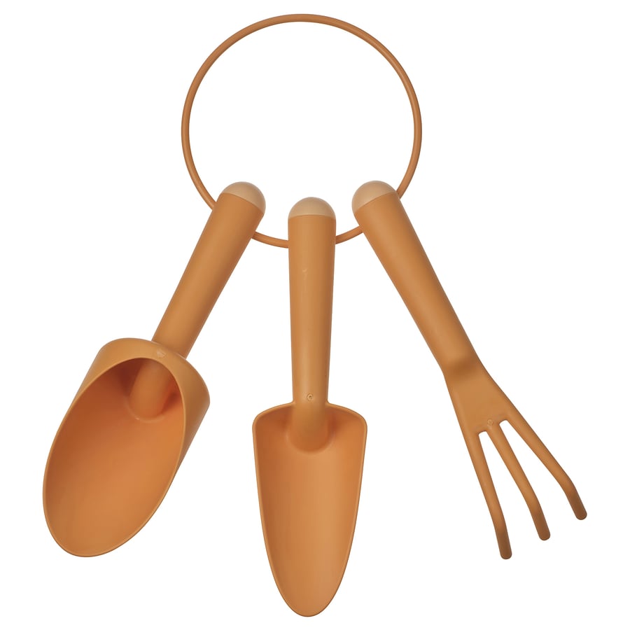 GRÄSMARÖ 3-piece gardening set, in/outdoor orange - IKEA