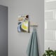 HAVREKROSS wall organiser w hooks, light grey-beige, 23x13 cm - IKEA