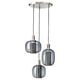 Pendant lamp with 3 lamps, HÖGVIND, nickel-plated - IKEA