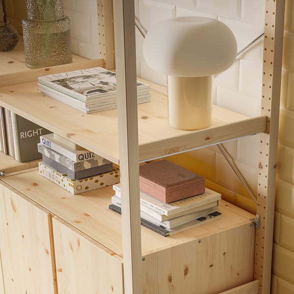 IVAR 2 sections/shelves/cabinet, pine, 174x50x179 cm - IKEA