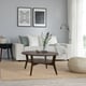 JAKOBSFORS coffee table, dark brown stained oak veneer, 80 cm - IKEA