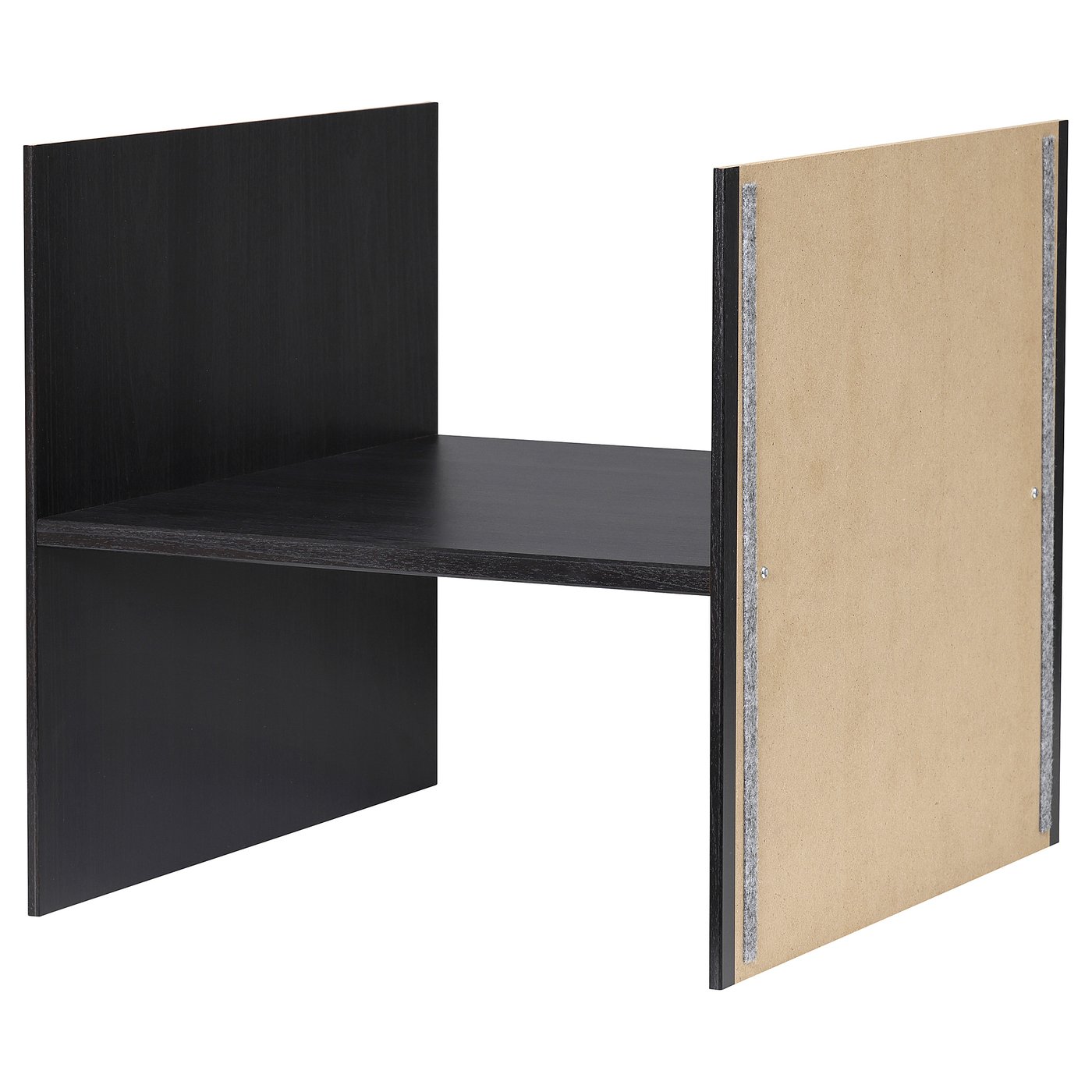 KALLAX insert with 1 shelf, black-brown, 33x33 cm - IKEA
