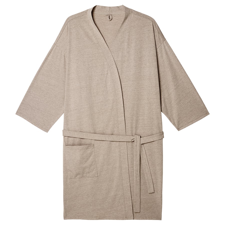 KÄRRFIBBLA bath robe, beige, S/M - IKEA
