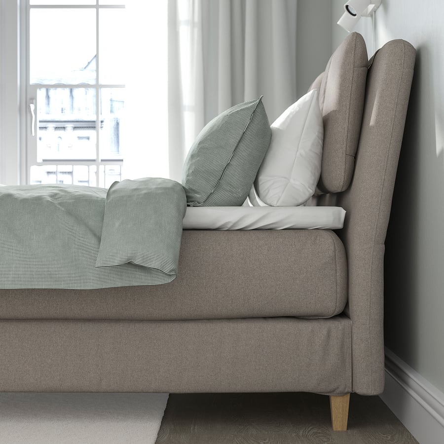 LILLFJÄLLET divan bed, Valevåg medium firm/Nisseholm Tibbleby beige ...