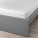 MALM bed frame with mattress, grey stained/Åbygda medium firm, 140x200 ...