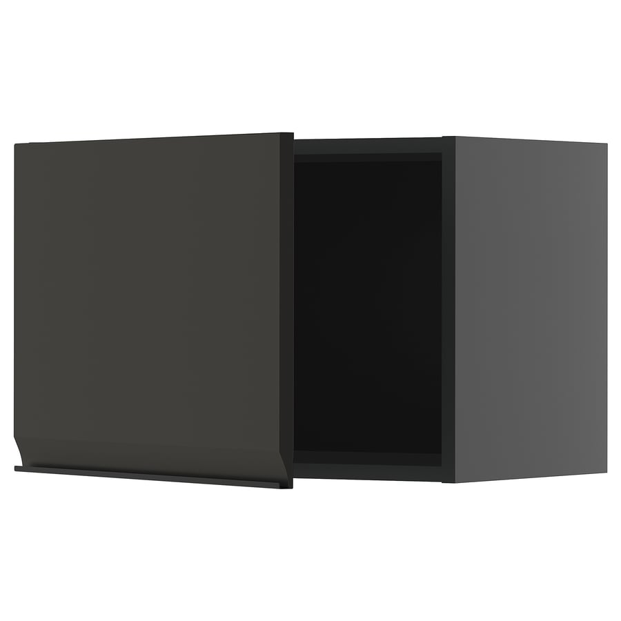 METOD wall cabinet, black-grey/Upplöv matt anthracite, 60x40 cm - IKEA