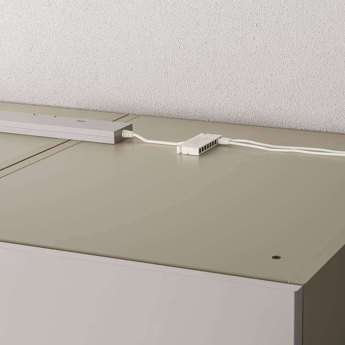 ÖVERSIDAN LED wardrobe lighting strp w sensor, dimmable grey-beige, 96 ...