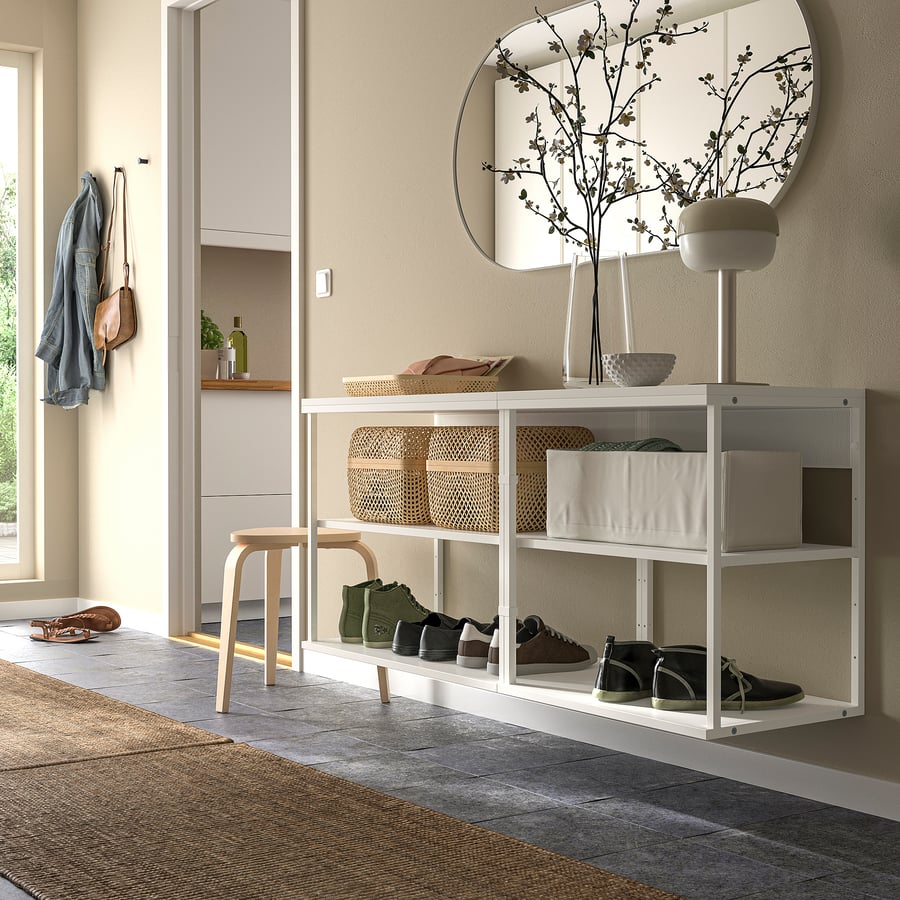 PLATSA open shelving unit, white, 140x40x63 cm - IKEA