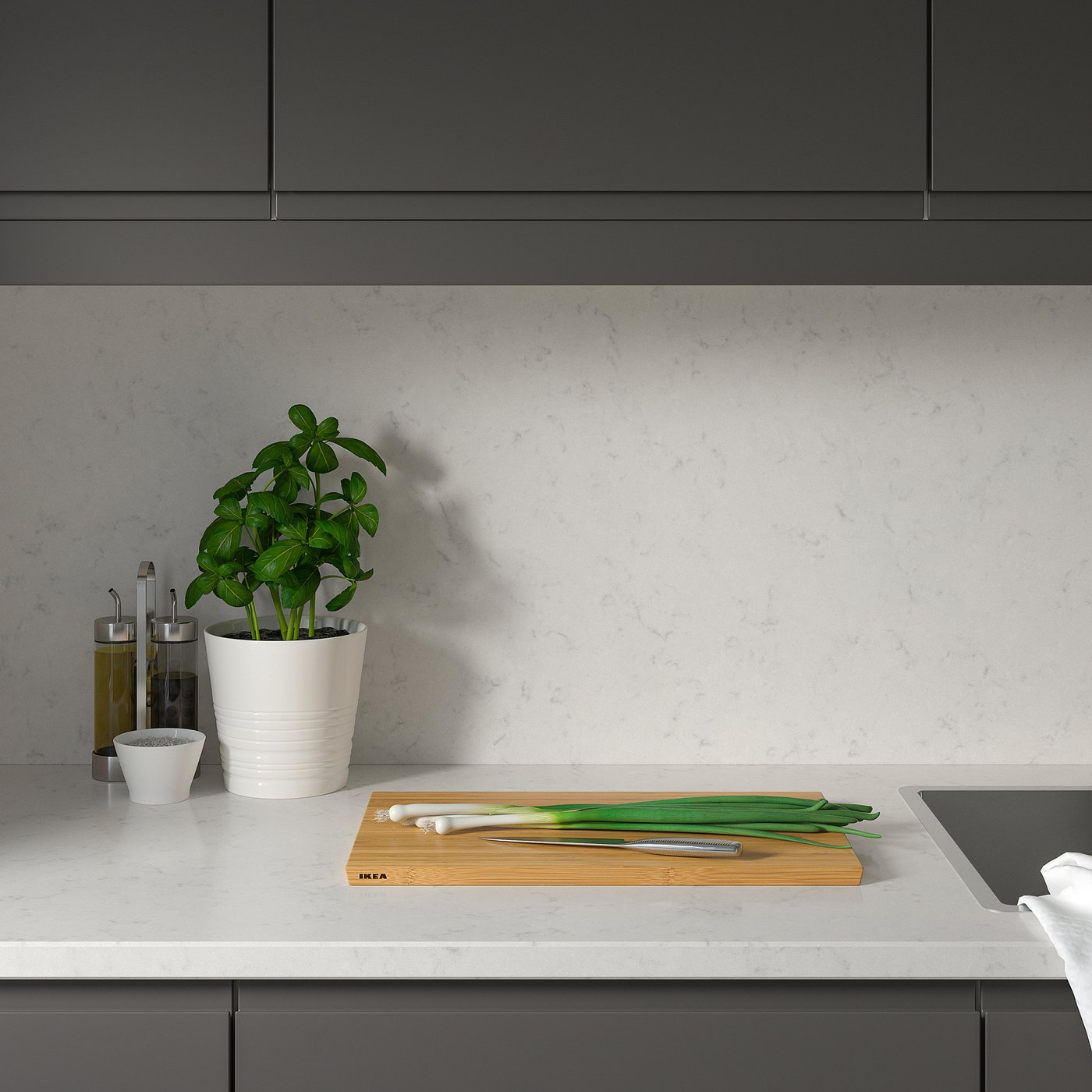 White kitchen wall paneling & splashbacks - IKEA