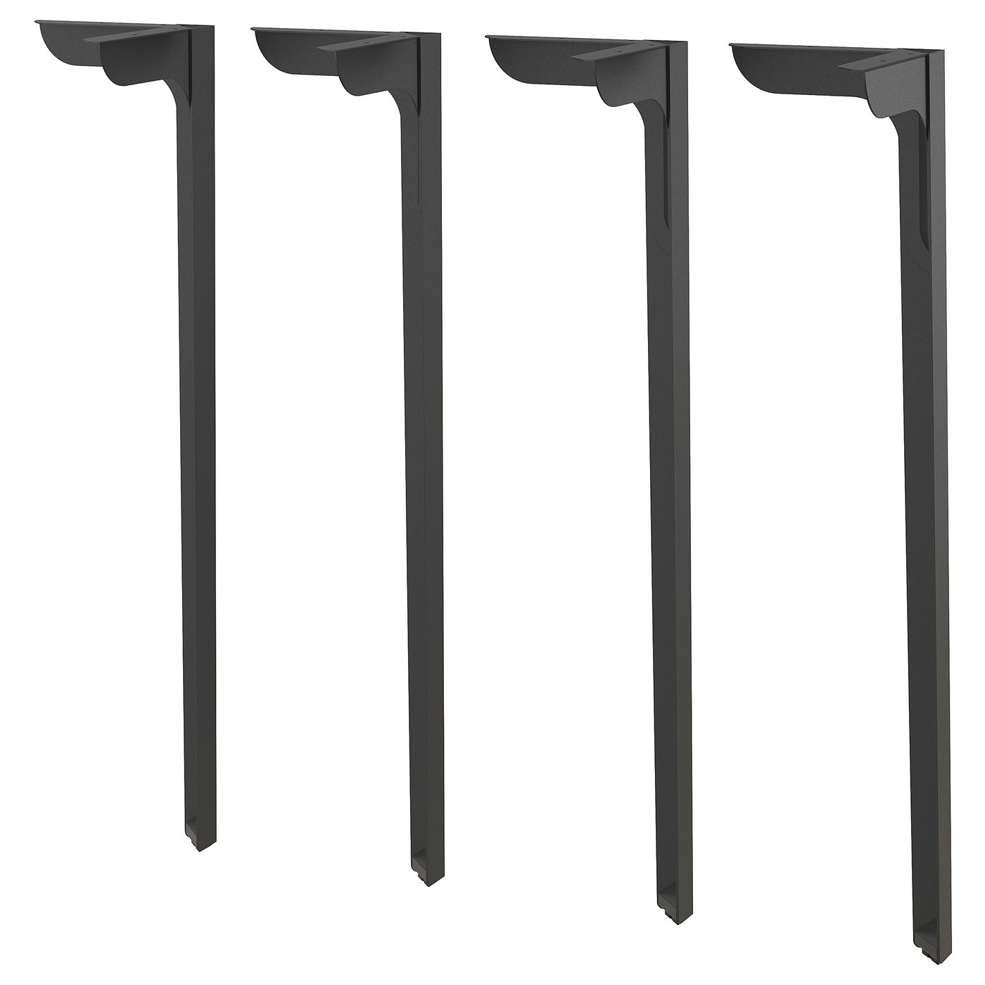 SKÅLSTA table leg, straight black-grey - IKEA