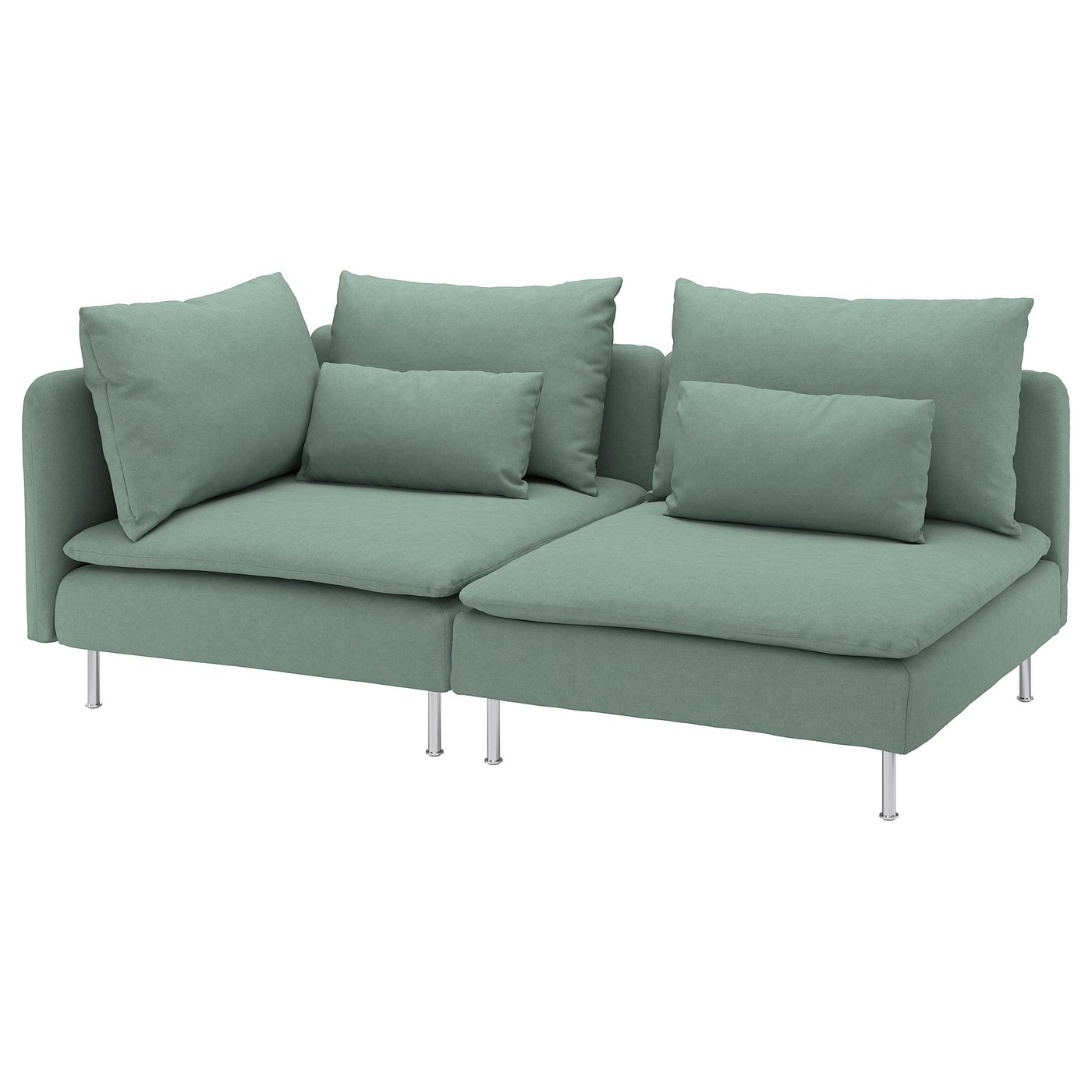 SÖDERHAMN 3-seat sofa, with open end/Tallmyra light green - IKEA