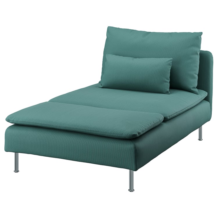 SÖDERHAMN chaise longue, Kelinge grey-turquoise - IKEA