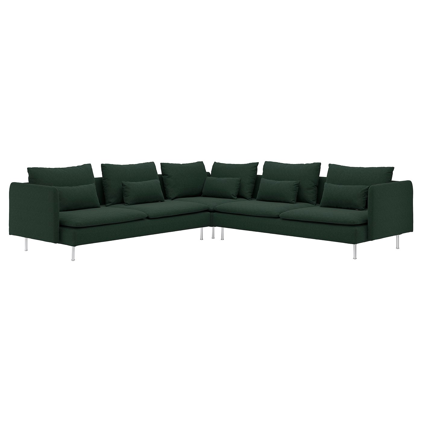 SÖDERHAMN corner sofa, 6-seat, Tallmyra dark green - IKEA