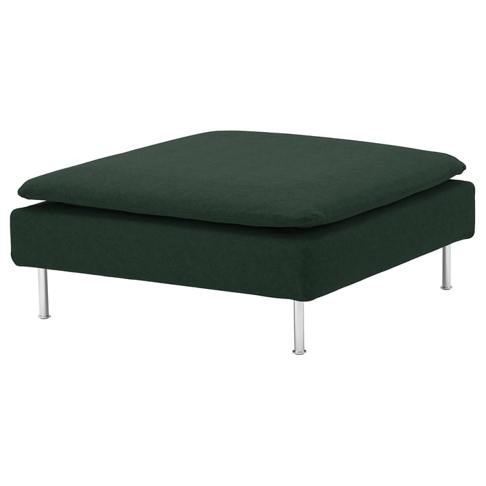 SÖDERHAMN cover for footstool, Tallmyra dark green - IKEA