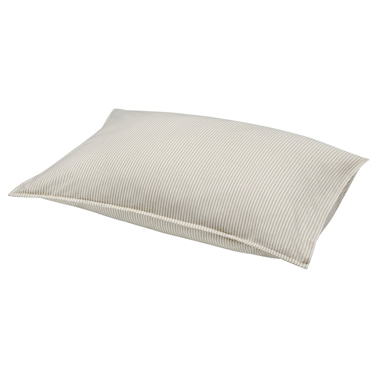 SOLFIBBLA pillowcase, white beige/stripe, 60x70 cm - IKEA
