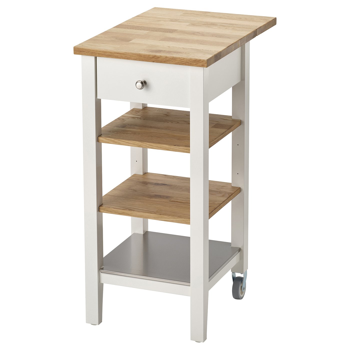 STENSTORP kitchen trolley, white/oak, 45x43x90 cm - IKEA