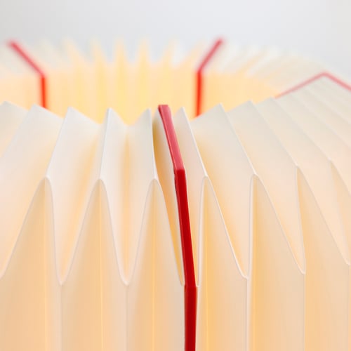 STRÅLA table lamp, white/red - IKEA
