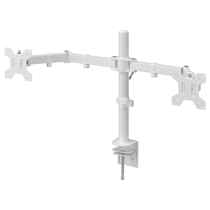 STUBBERGET bracket for 2 monitors, white - IKEA