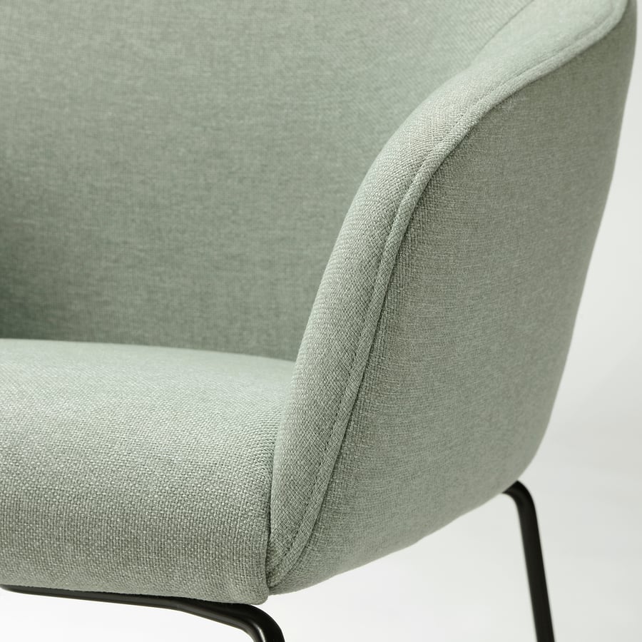 TOSSBERG chair, metal black/Gunnared light green - IKEA